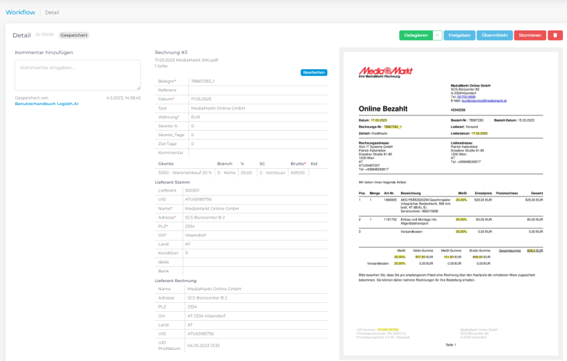 Workflow | Logisth.AI